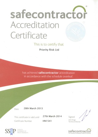 Safe Contractor | Priority Risk